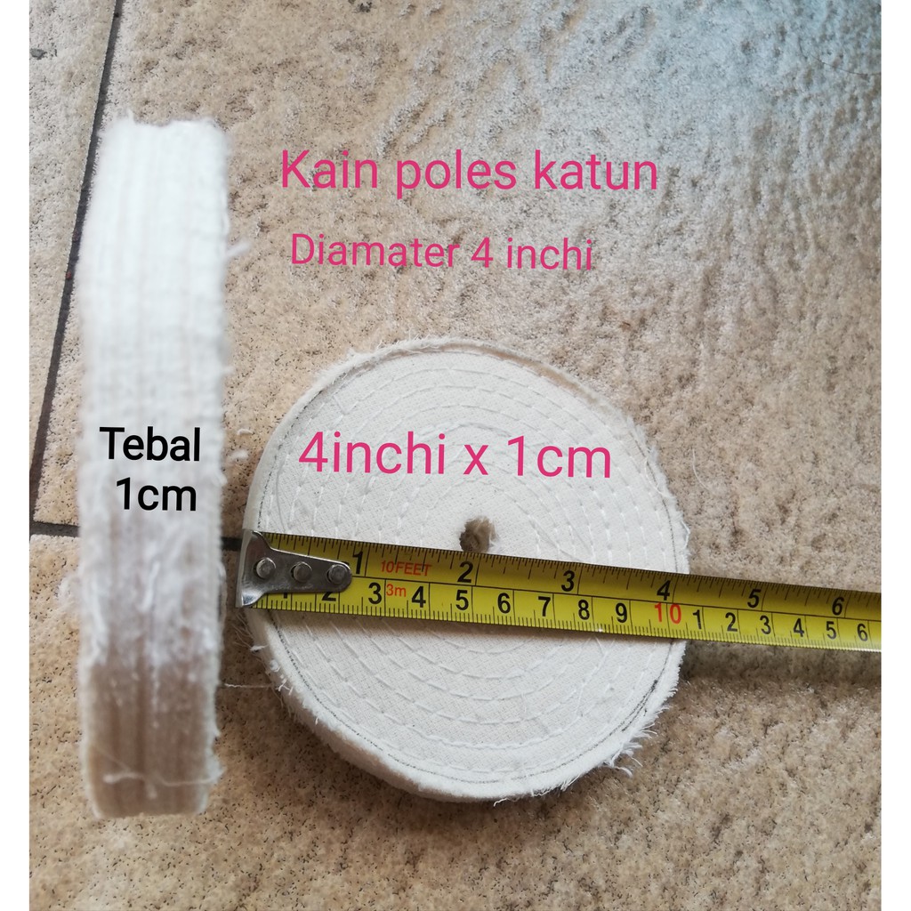 Jual Kain Poles Katun 4 inchi x 1cm Roda buffing poles Diameter 4inch ...