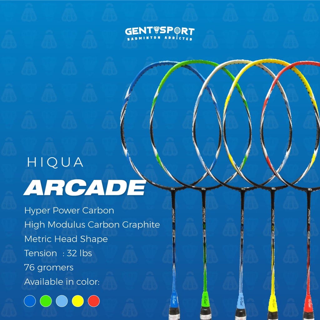 Jual HI QUA ARCADE RAKET BADMINTON ORIGINAL FREE TAS KAOS SENAR GRIP ...
