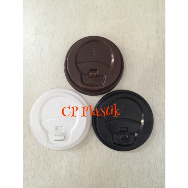 Jual Lid Hot Paper Cup | Tutup Gelas Kertas Uk. 8 oz (isi +/- 50 pcs) | Shopee Indonesia