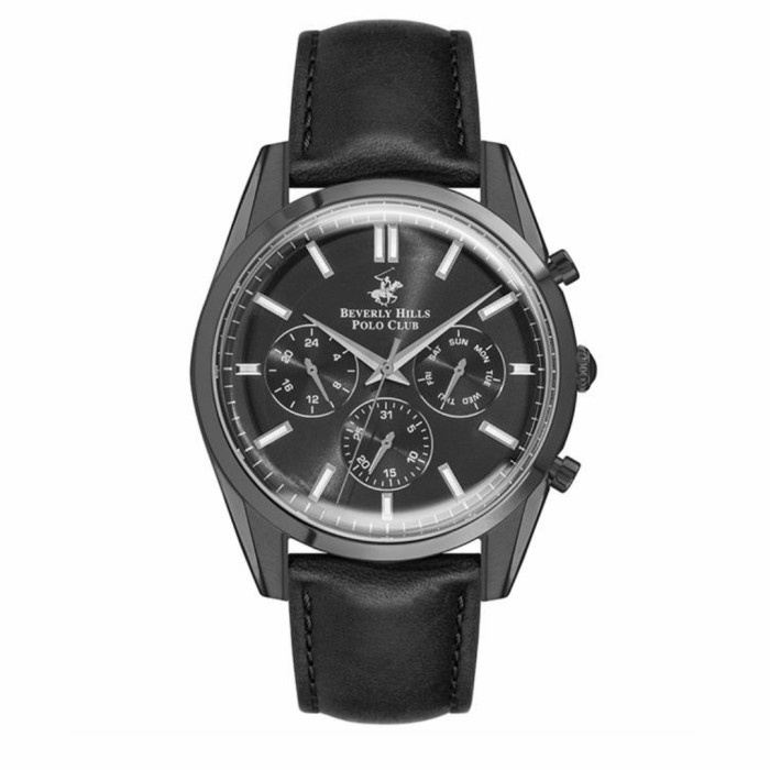 Jual Beverly Hills Polo Club BP3028X.061 Multifunction Black Dial Black ...