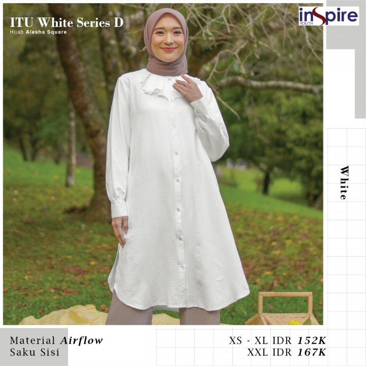 Jual TUNIK WANITA YOUTH INSPIRE ITU WHITE SERIES D E / TUNIK MUSLIMAH ...