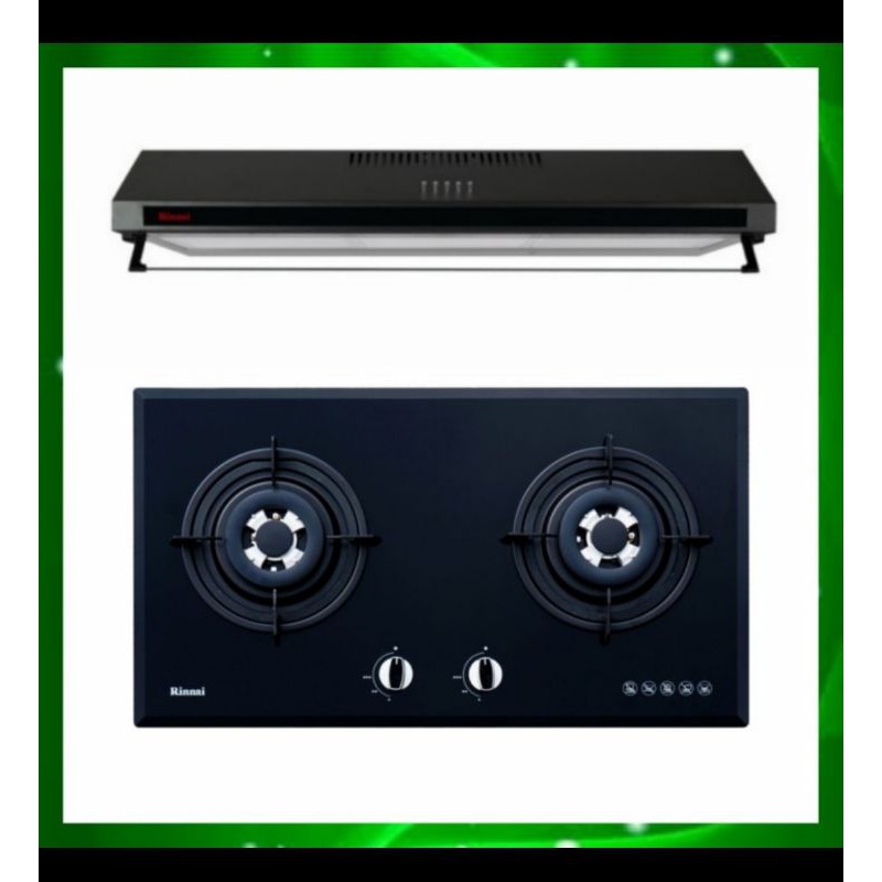 Jual Paket kompor tanam Rinnai 772 ROG dan Cooker hood Rinnai RH 390 VRB | Shopee Indonesia