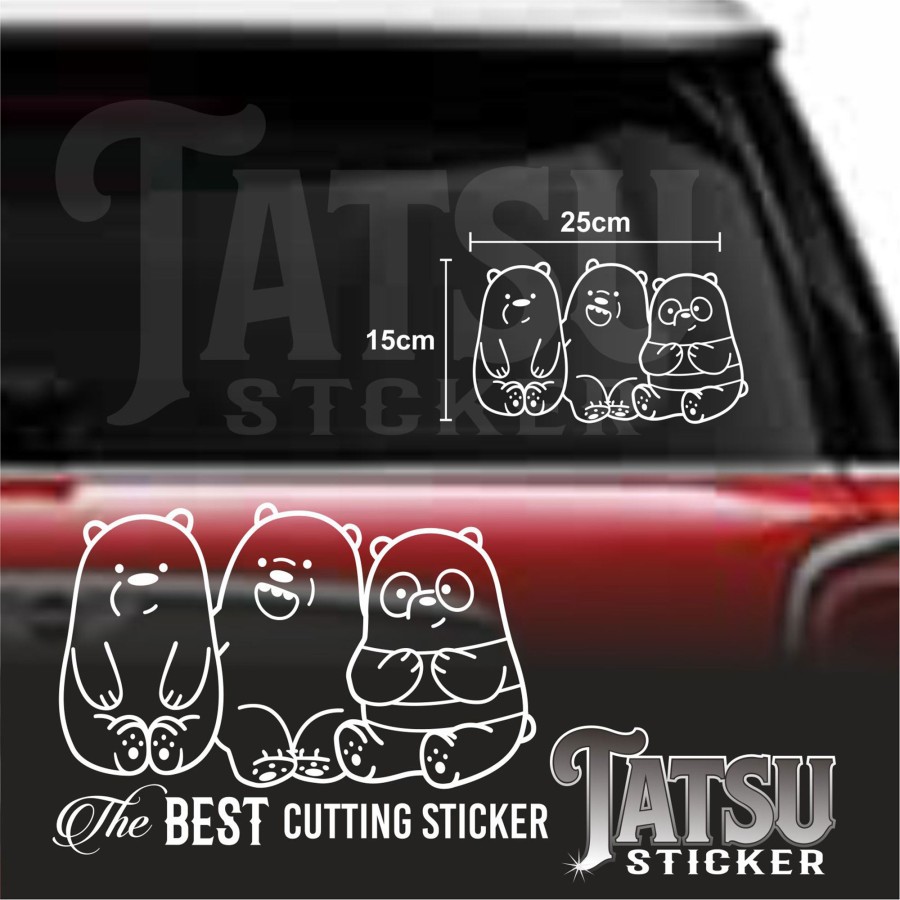 Jual CUTTING STICKER - STIKER LUCU KACA MOBIL MOTOR BODY - WE BARE ...