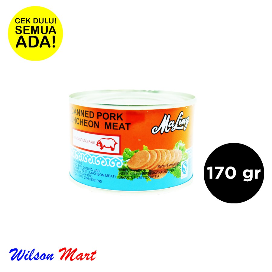 Jual MALING DAGING BABI OLAHAN KALENG MA LING CANNED PORK LUNCHEON MEAT ...