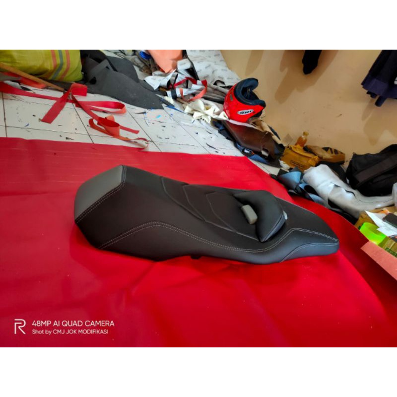 Jual jok custom pcx 150 model eropa mbtech black | Shopee Indonesia