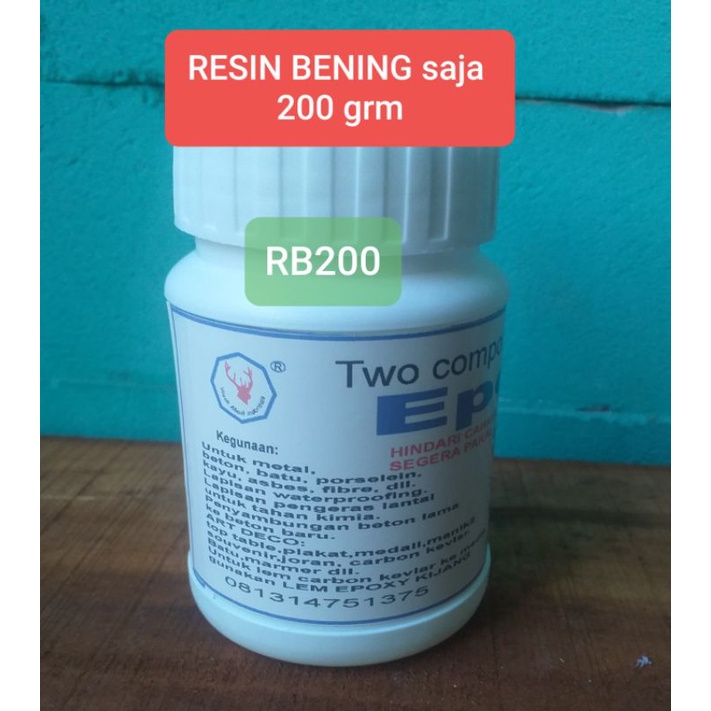 Jual RESIN nya Saja utk epoxy bening art deco 200 grm | Shopee Indonesia