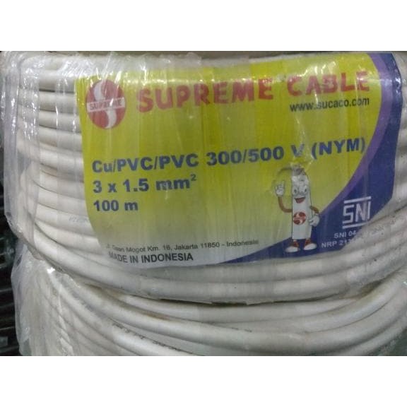 Jual Kabel Supreme 3x1,5 nym / kabel instalasi / kabel engkel / kabel 50 m | Shopee Indonesia