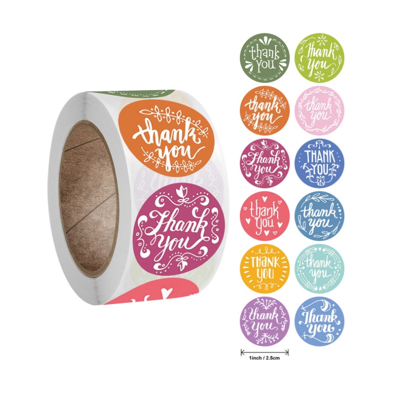 Jual Sticker Thank You | Stiker Label Segel Ucapan Terima Kasih | seal ...