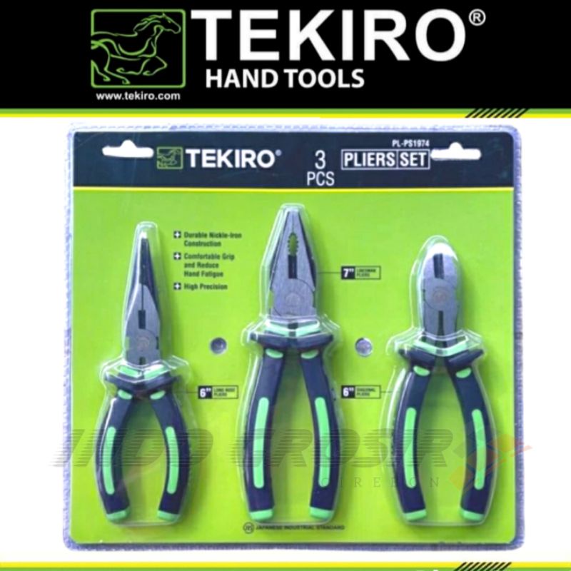 Jual TEKIRO Tang Set 3pcs Tang Kombinasi 7" Tang Lancip 6" Tang Potong ...