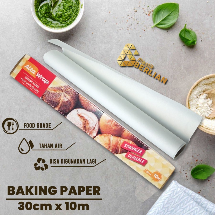 Jual Baking Paper Kertas Baking Kertas Roti Alas Roti - 30cm x 10m ...