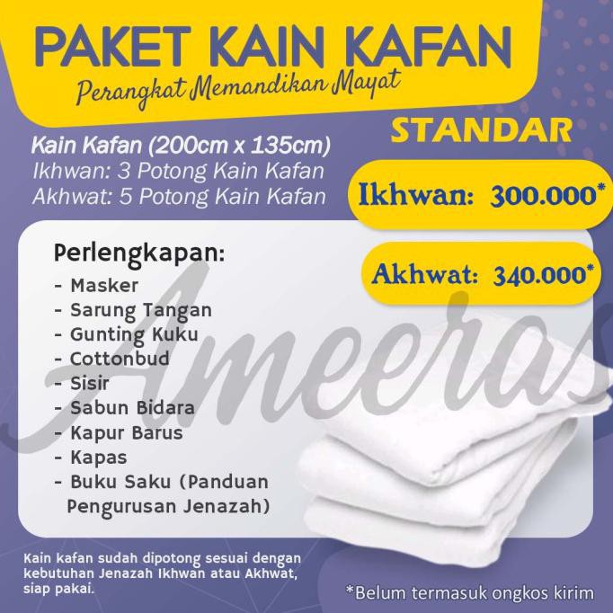 Jual Kain Kafan Pria / Ikhwan / Paket Masa Depan - Kafan Lengkap ...