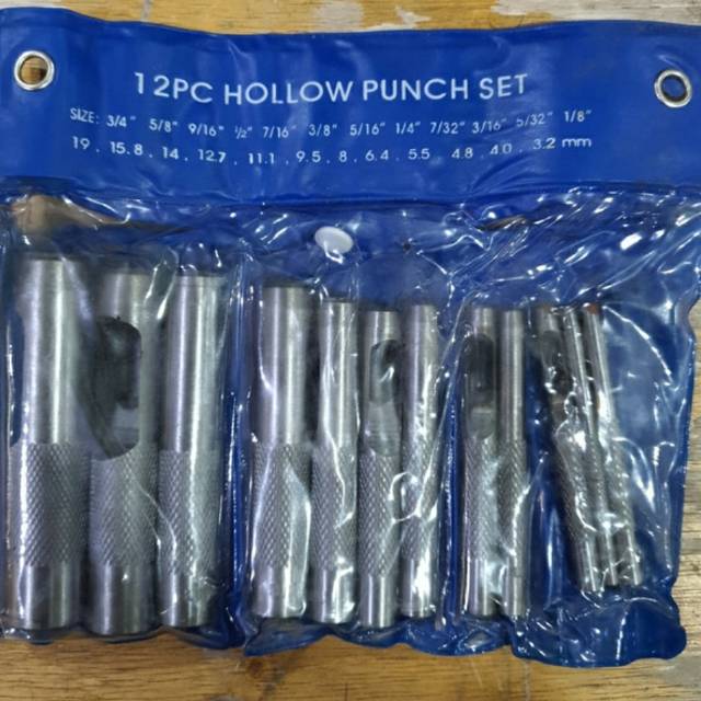 Jual hollow punch/plong gasket/alat pembolong set 12pcs | Shopee Indonesia