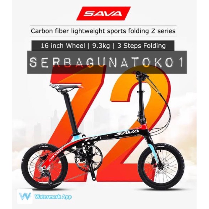 Jual sepeda lipat SAVA CARBON Z2 sepeda lipat carbon 16” Sava Java | Shopee Indonesia