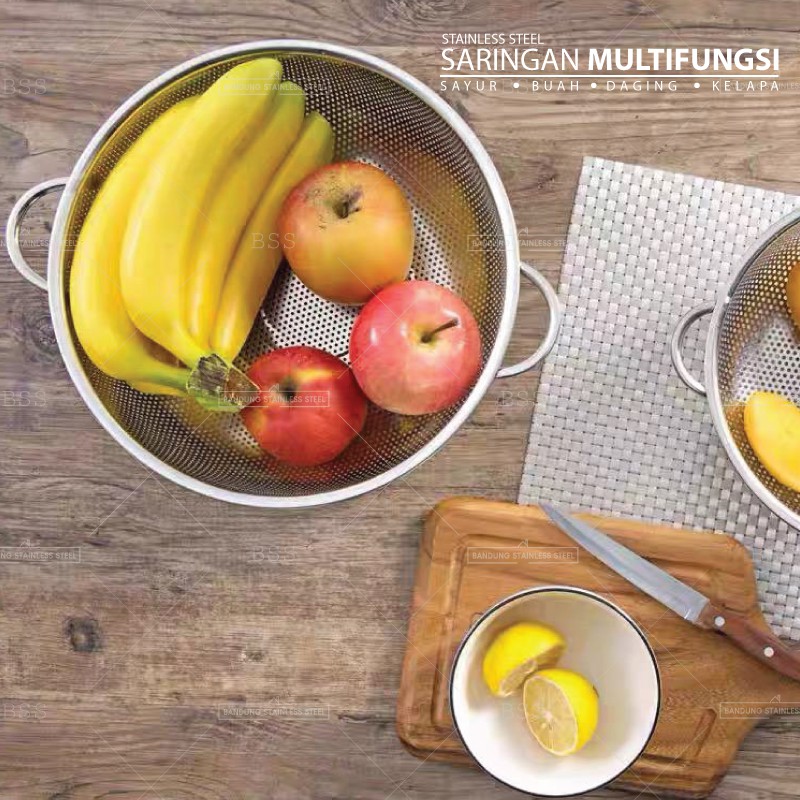 Jual Saringan Multifungsi 28.5cm 31.5cm Cuci Sayur Daging Buah Kelapa ...
