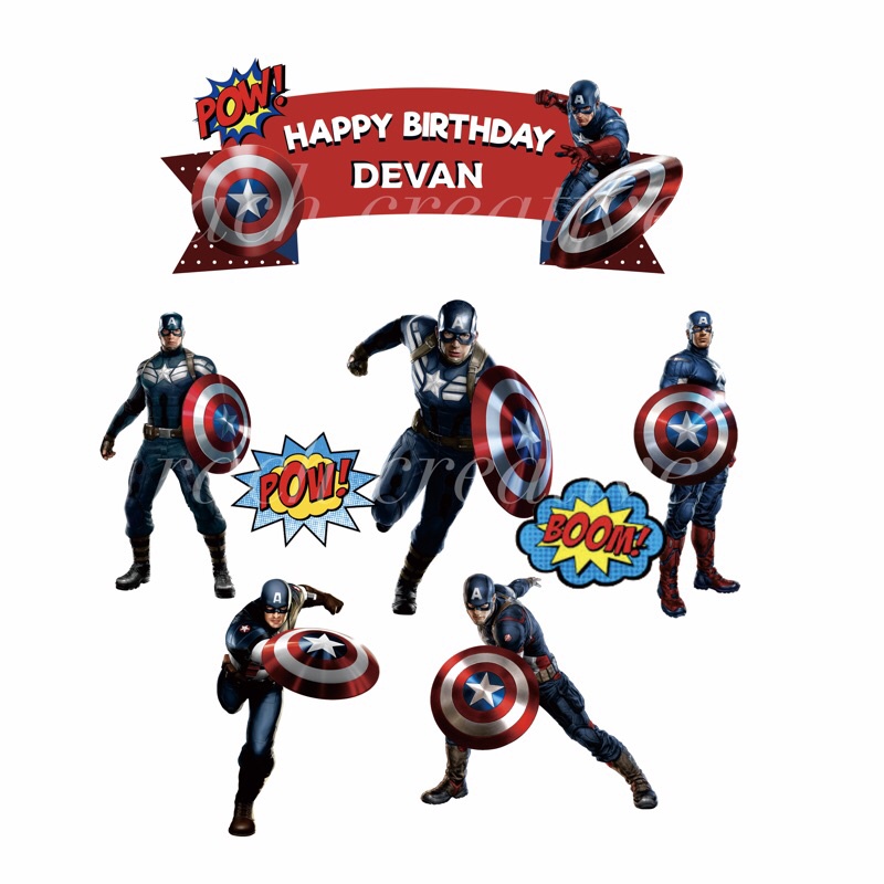 Jual Captain America Cake Topper | Shopee Indonesia