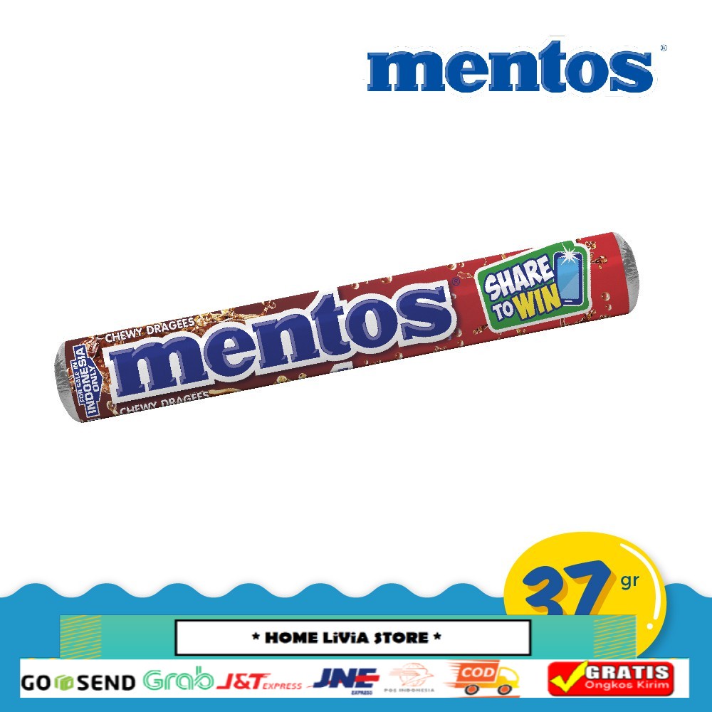 Jual Mentos Roll Permen Rasa Fresh Cola 37gr | Shopee Indonesia