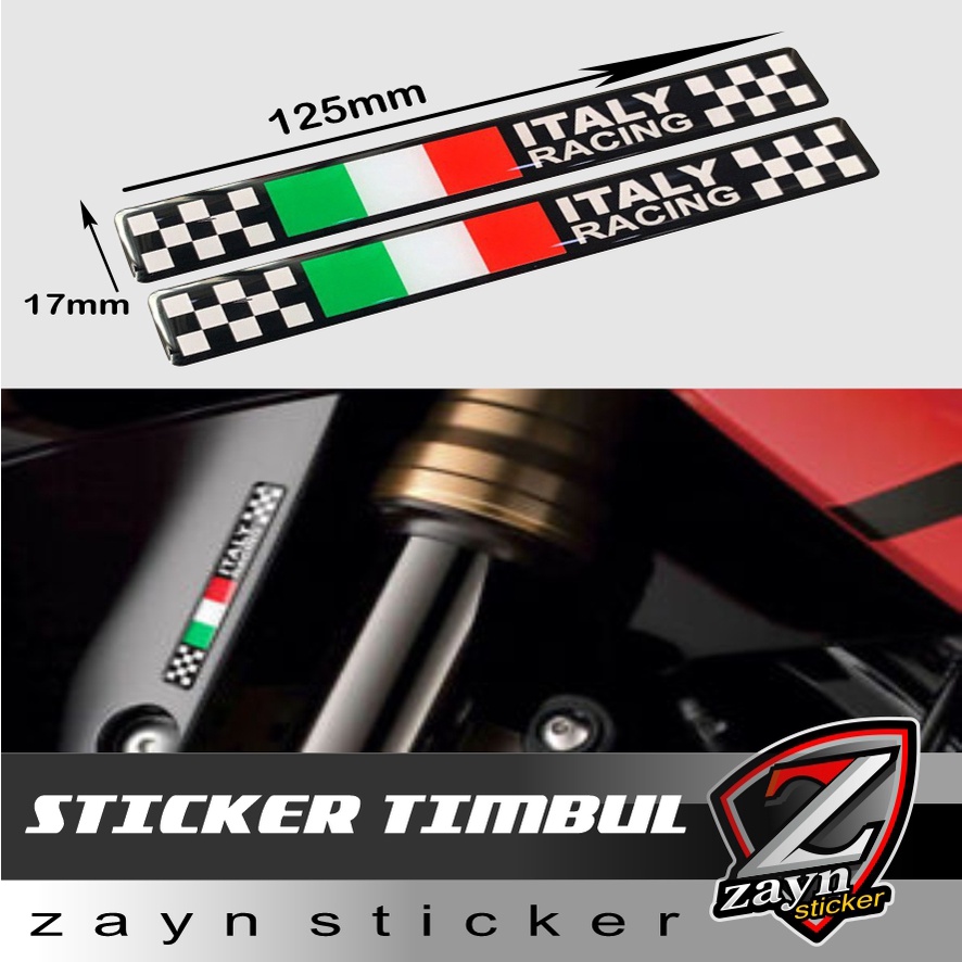 Jual STICKER STIKER TIMBUL 3D RESIN EMBLEM ITALY MOTOR & MOBIL SATU SET ...