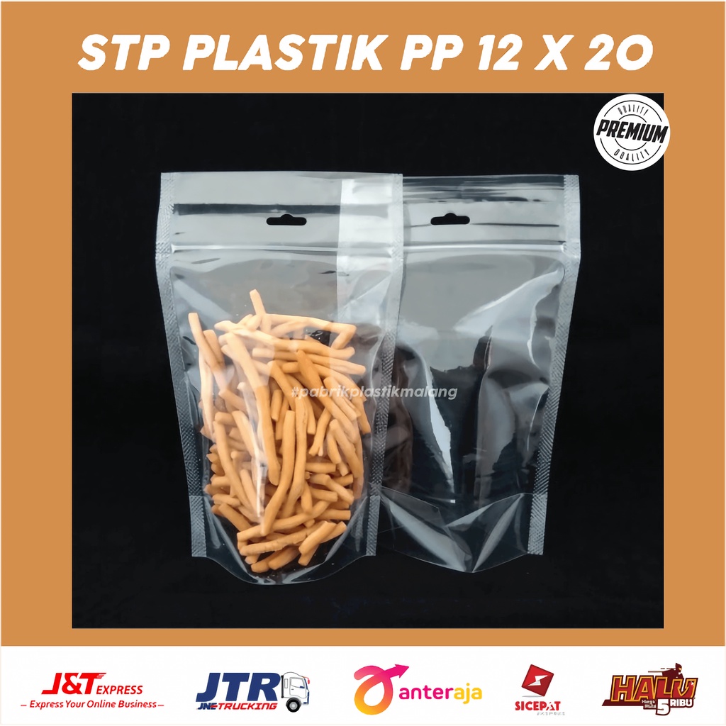 Jual [100 PCS] Plastik kemasan standing pouch 12 x 20/12x20 ziplock ...
