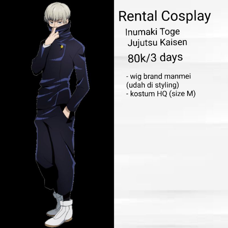 Jual [Rental Cosplay] Inumaki Toge Jujutsu Kaisen | Shopee Indonesia