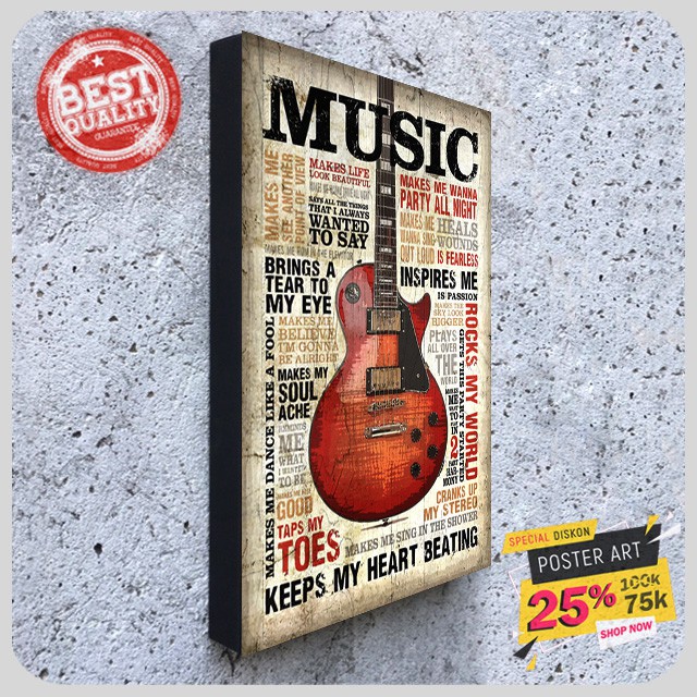 Jual Hiasan dinding gitar Walldecor Pajangan dekorasi studio musik ...