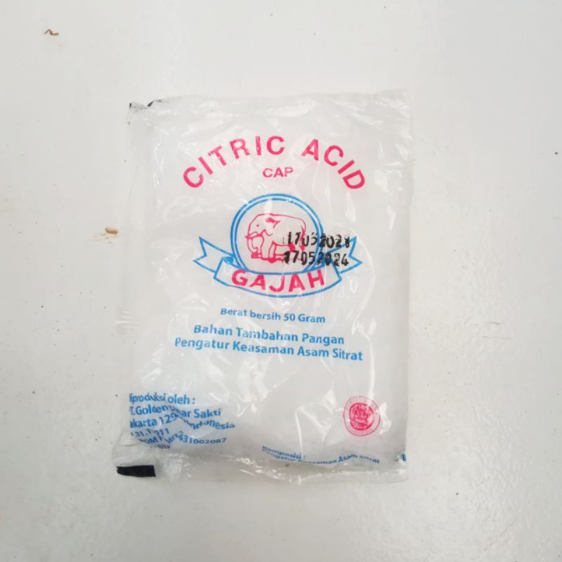Jual Citric Acid/citrun Cap Gajah 50g | Shopee Indonesia