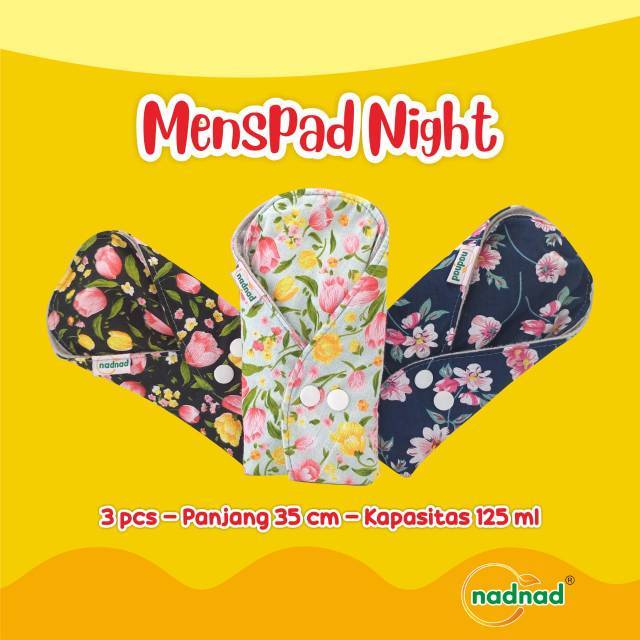 Jual Menspad Nadnad night sepaket 1paket 3biji malam menstrual pad ...