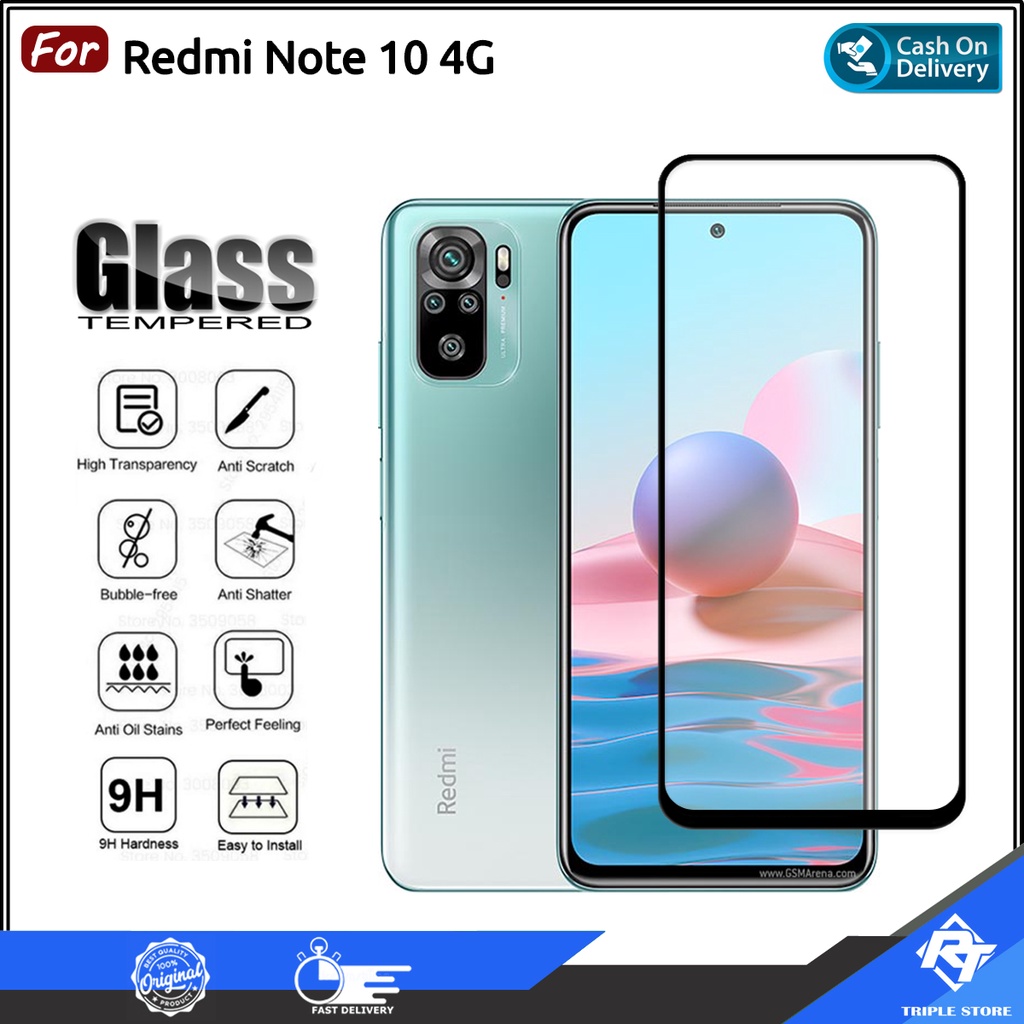 Jual Tempered Glass Full Screen Xiaomi Redmi Note 10 4G 5G Redmi Note ...
