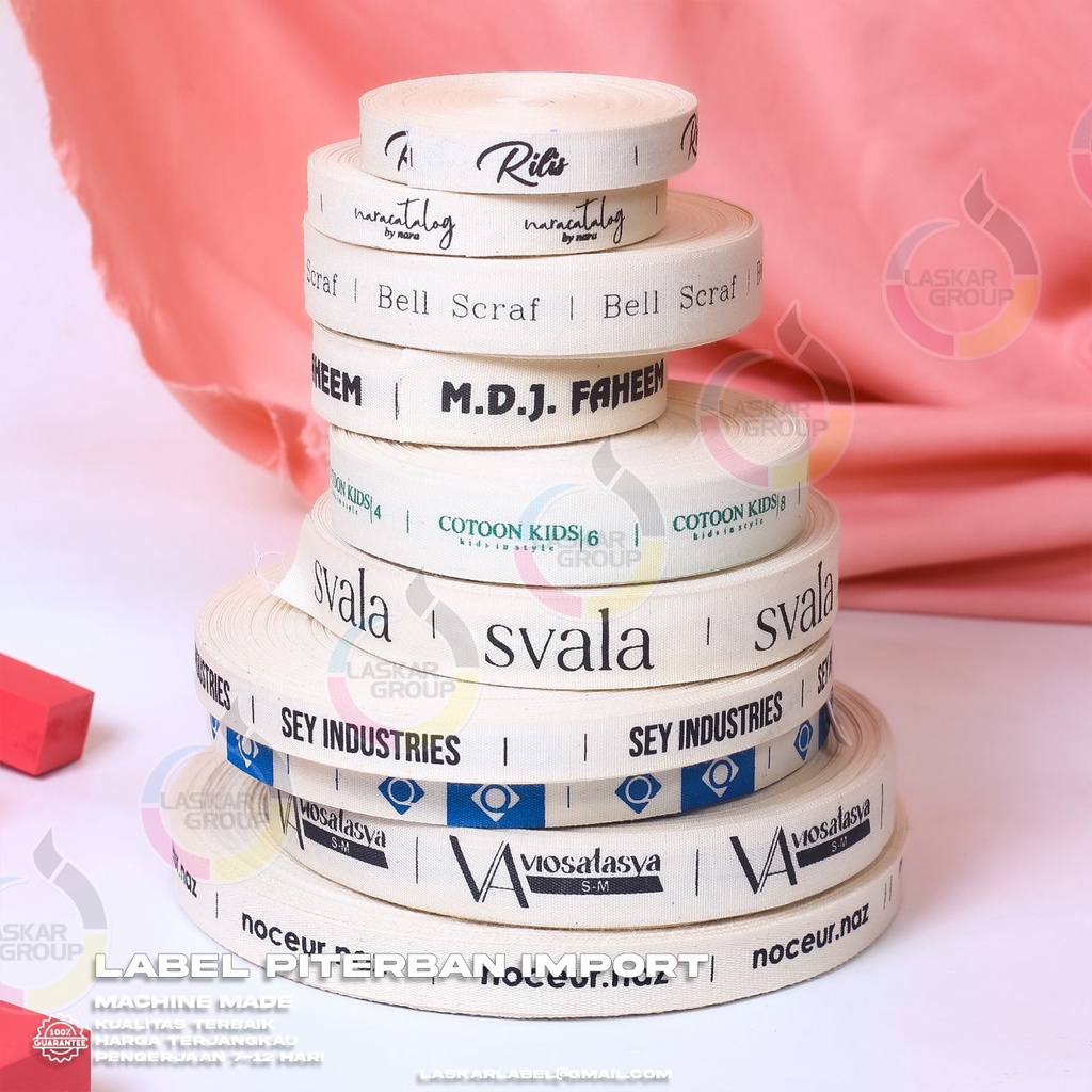 Jual label baju piterrben import label costum label pakaian label hijab ...