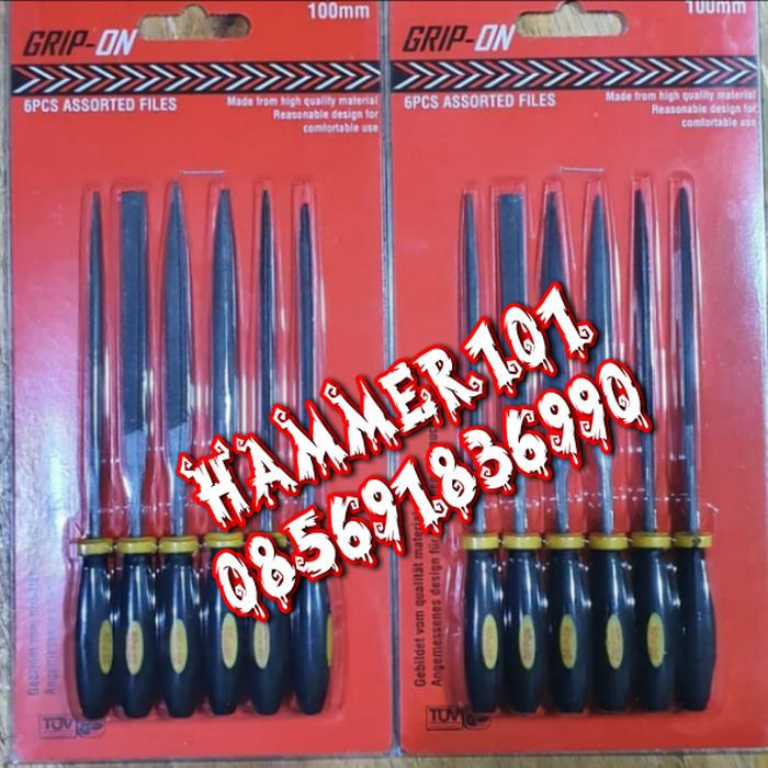 Jual kikir besi 6pcs set 4inch/100mm merk GRIP-ON made in germany ...