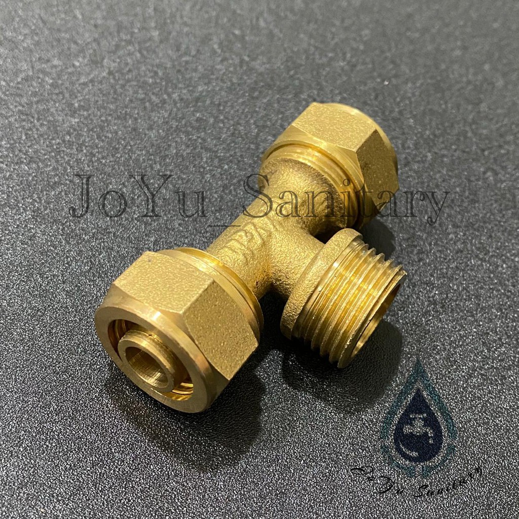 Jual Kran T KUNINGAN Pipa air Panas 1/2 inch DRAT LUAR TPPL -Nepel Tee ...