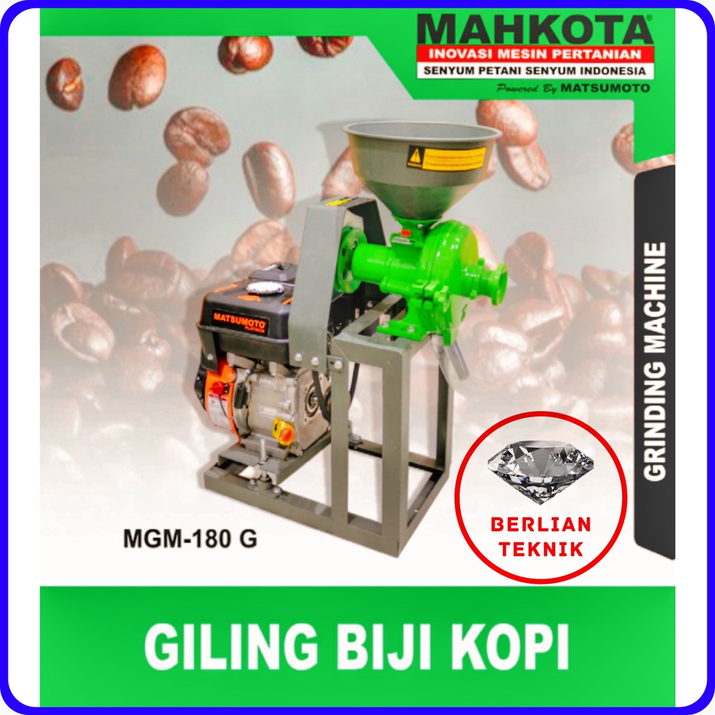 Jual Gilingan Giling Biji Kopi Coffee Grinding 200 KG/Jam Mahkota MGM ...