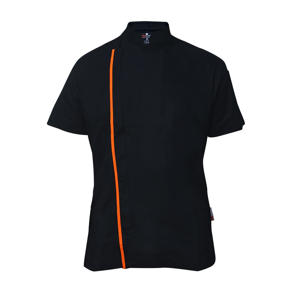 Jual MUCHEF Baju Chef Zipper Black | Shopee Indonesia