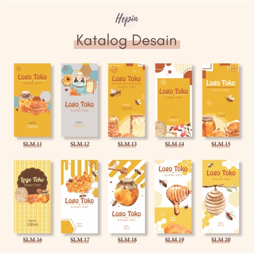 Jual Cetak Stiker Label Kemasan MADU - Stiker Botol Packaging Madu ...