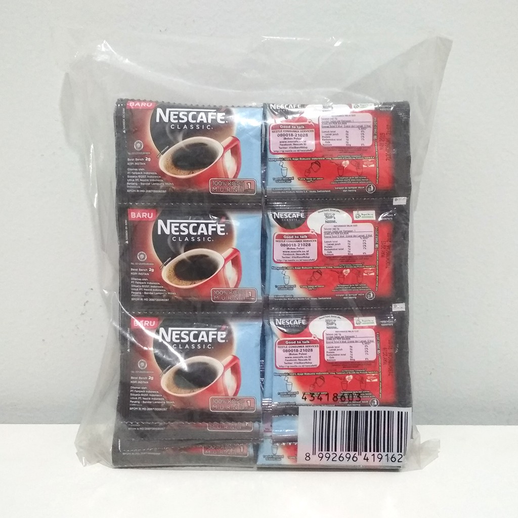 Jual NESCAFE Classic sachet isi 60 sachet | Shopee Indonesia
