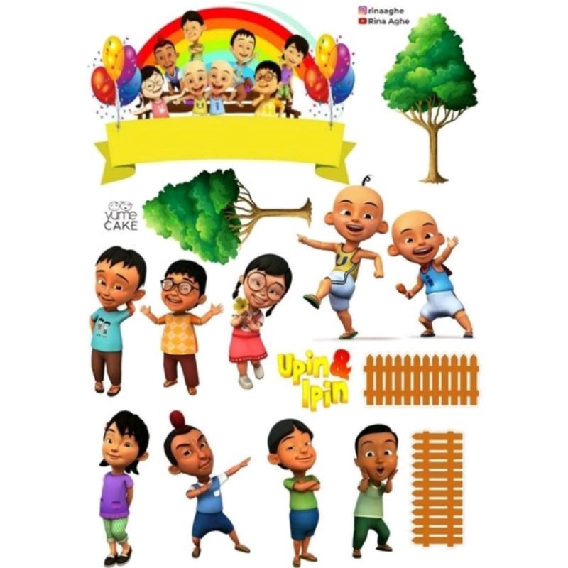 Jual Topper Cake Upin Ipin | Topper Ulang Tahun | Topper Ultah | Shopee ...