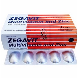 Jual ZEGAVIT MULTIVITAMIN DAN ZINK - 1 BOX ISI 10 STRIP - 50 TABLET ...