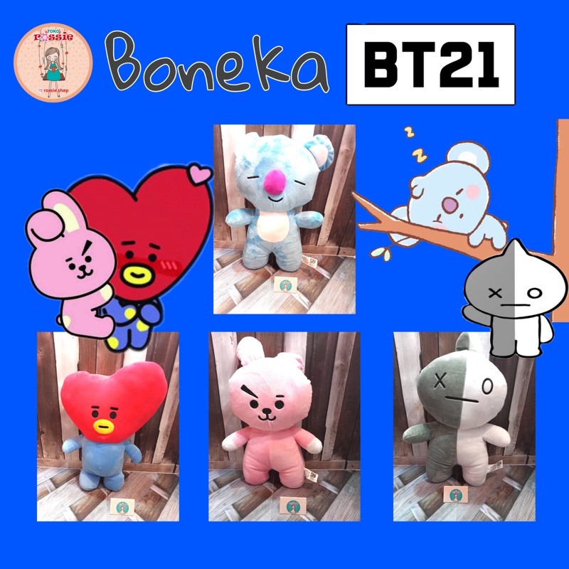 Jual Boneka BT21 1 Badan/Boneka BTS/Boneka BT21 Medium/Free Bonus untuk ...
