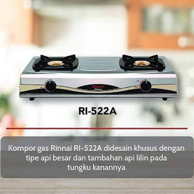 Jual KOMPOR GAS RINNAI 2 TUNGKU RI-522A | Shopee Indonesia