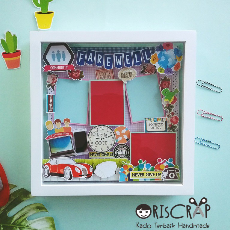 Jual FAREWELL GIFT KEKINIAN / Scrapframe farewell 3D / include cetak ...