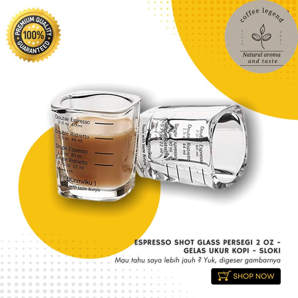 Jual Gelas Persegi Gelas Ukur Kopi Sloki | Shopee Indonesia