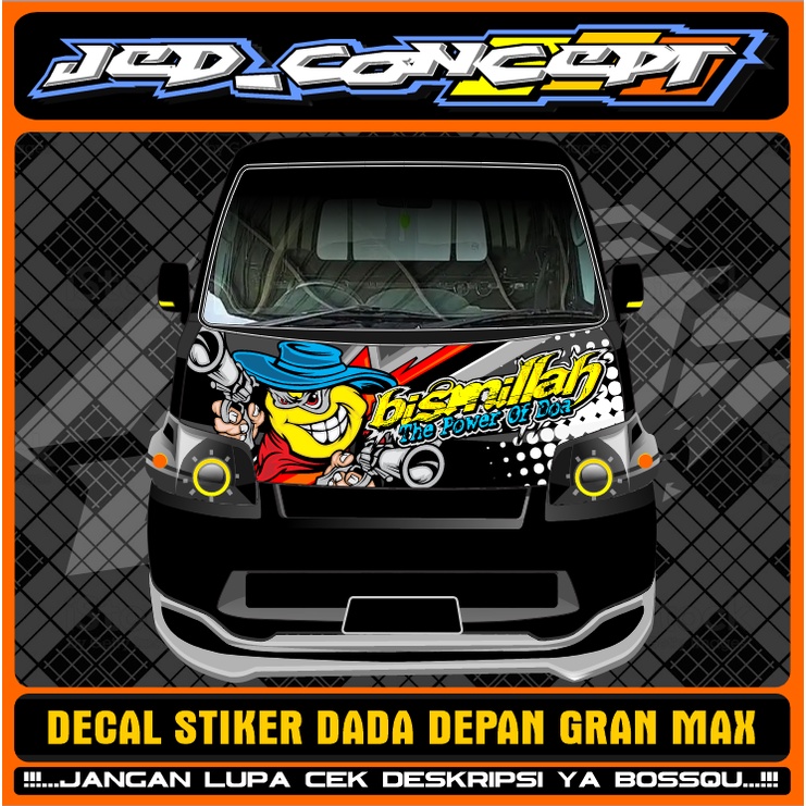 Jual [TERBARU] DECAL STIKER DADA DEPAN GRAN MAX / STICKER DADA DEPAN ...