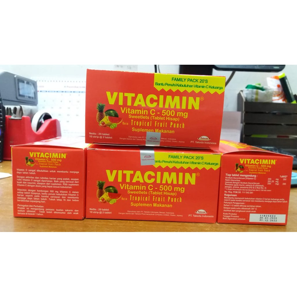 Jual VITACIMIN FRUIT PUNCH 1 BOX 10 STRIP ( 20 tab ) | Shopee Indonesia