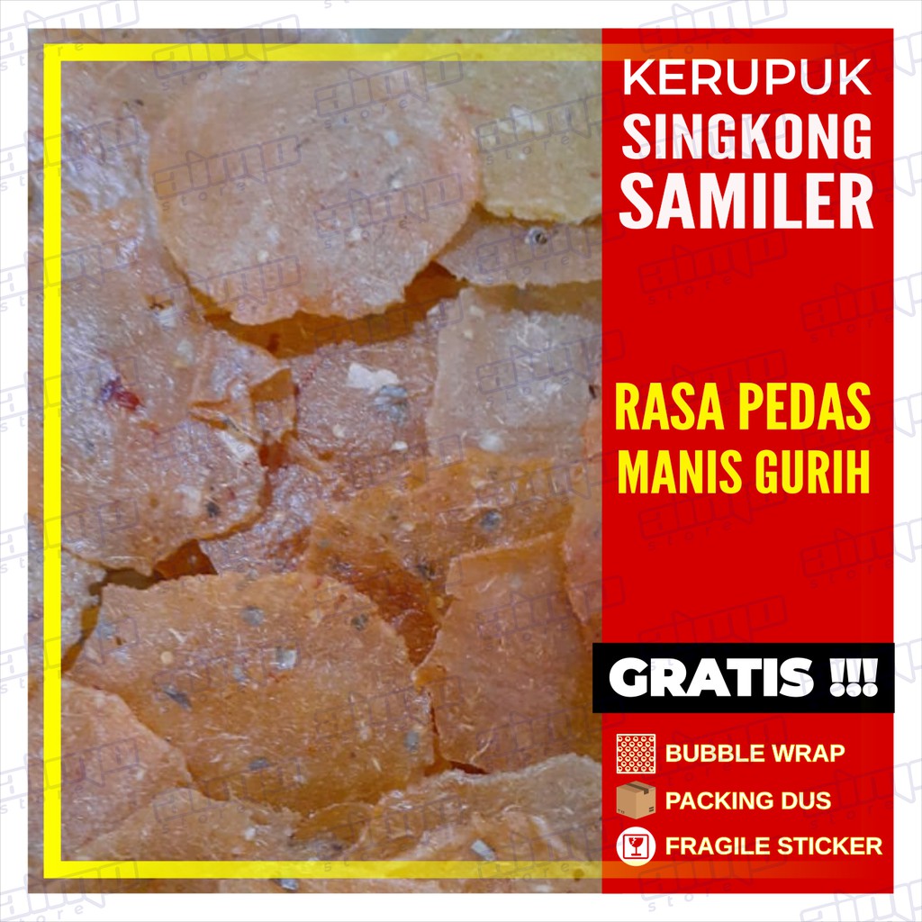 Jual Kerupuk Ketela SAMILER PEDAS Mentah Krupuk SARMIER Singkong ...