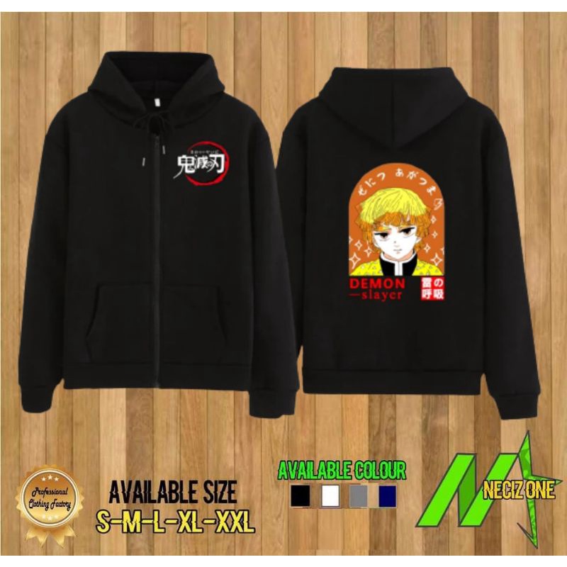 Jual JAKET ZIPPER SLETING ANIME DEMON SLAYER ZENITSU AGATSUMA KARAKTER ...