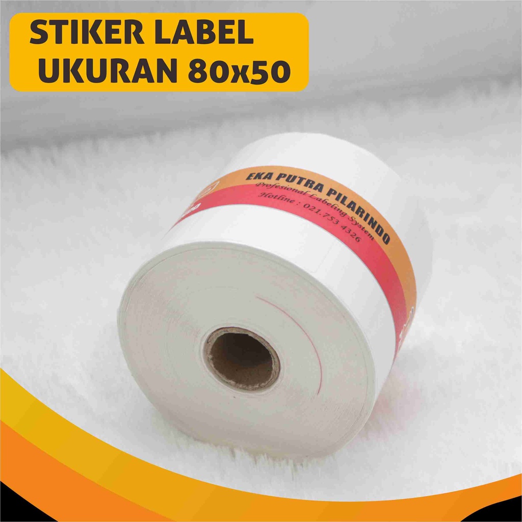 Jual ETIKET LABEL BARCODE 80 X 50 KERTAS STICKER SEMICOATED 80x50 mm ...