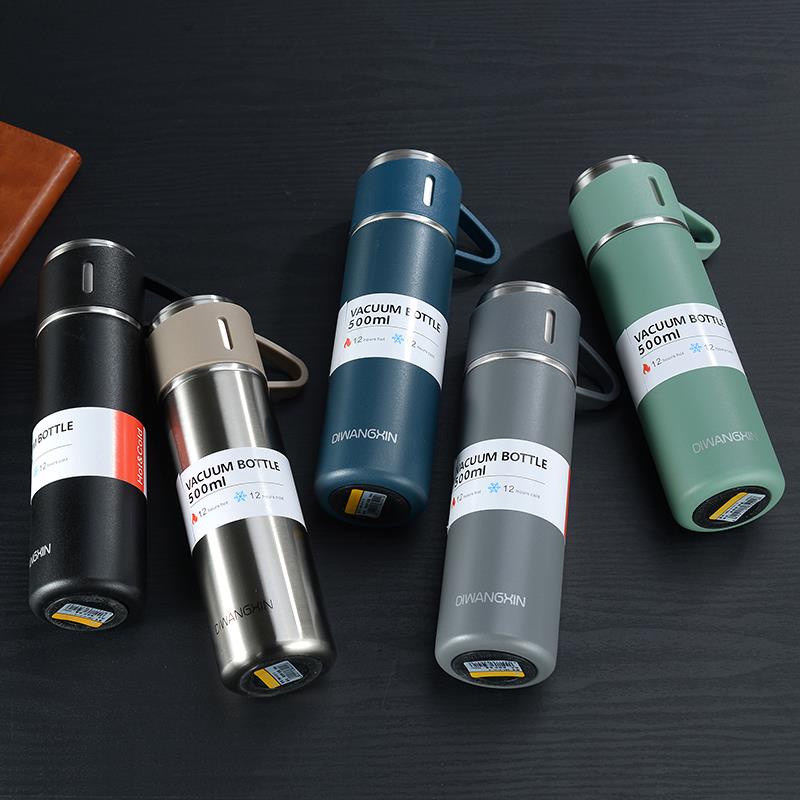 Jual Termos Vacuum Flask Set Botol Minum 500ml Cup Stainless Termos ...