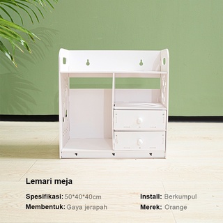 Jual Rak Penyimpanan Minimalis Kayu Wpc Sisi Ranjang Dua Laci Kabinet ...