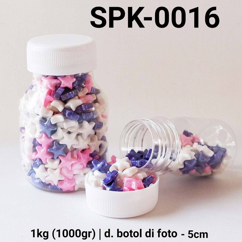 Jual SPK-0016 Sprinkles sprinkle sprinkel 1kg 1 kg bintang putih ungu ...