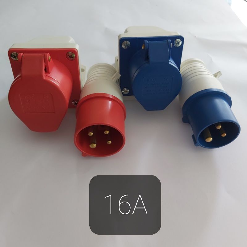 Jual Socket Plug 16a 3 Pin 4 Pin 5 Pin Mounting 16a Socket Dan Plug Shopee Indonesia