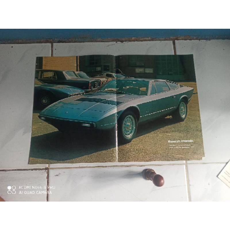 Jual iklan poster mobil maserati khamsin original copotan majalah ...